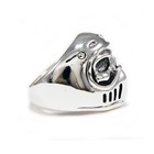 GHOST RIDER SKULL HELMET 925 STERLING SILVER CHOPPER GOTHIC BIKER RING ...