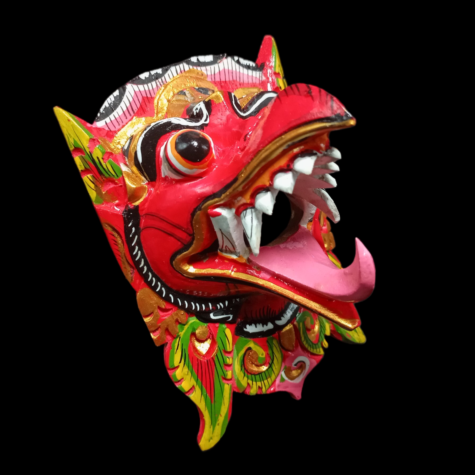 Garuda Bird Indonesian Balinese Red Wood Mask Hand Carved Wall Art ...