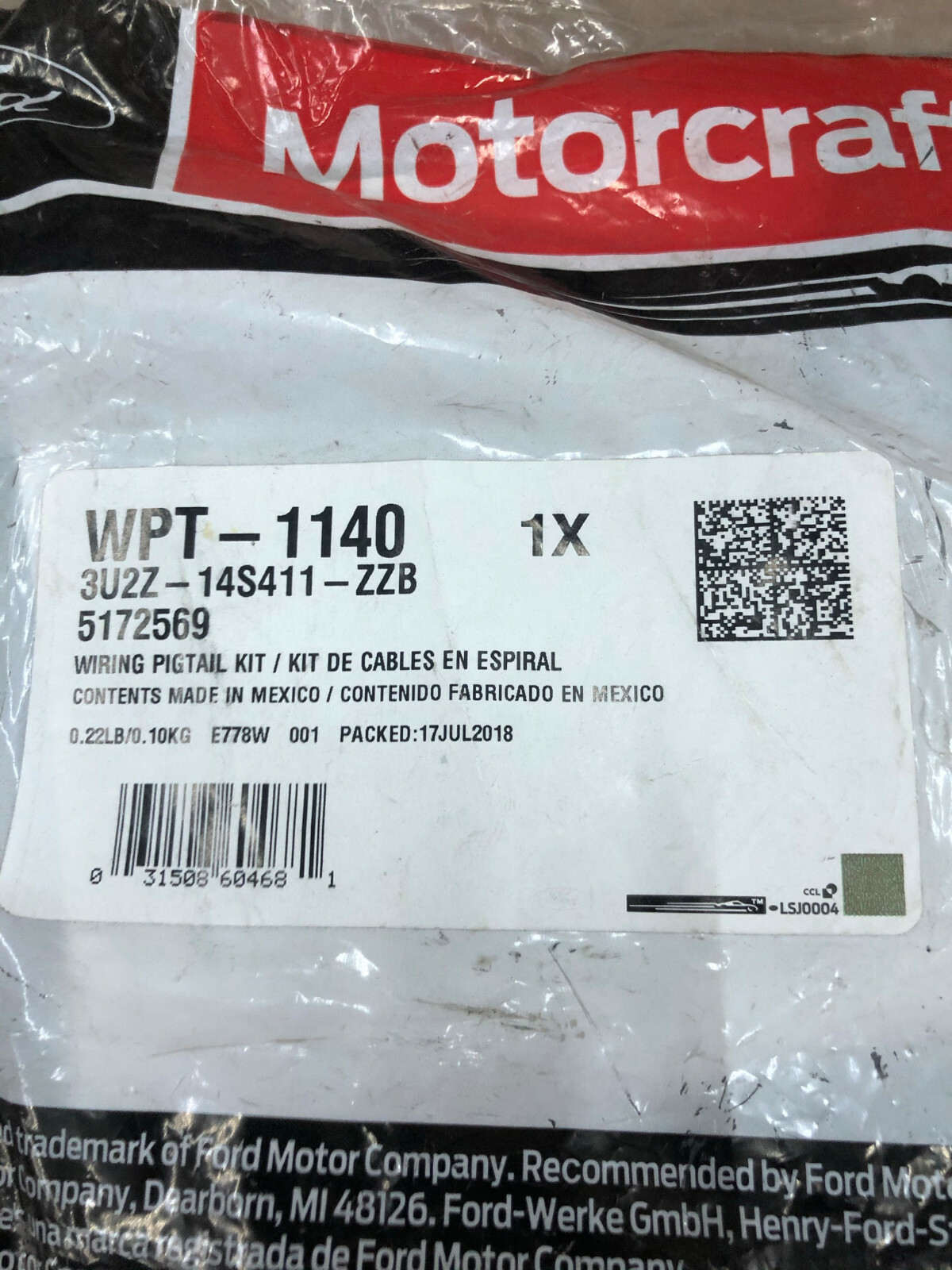 Anti-Theft Module Connector Motorcraft WPT-1140 for sale online | eBay