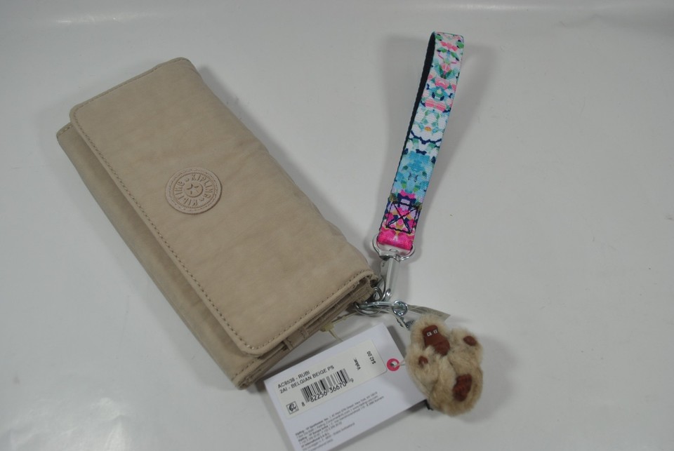 New With Tag Kipling RUBI Large Wallet / Wristlet with Furry Monkey | eBay