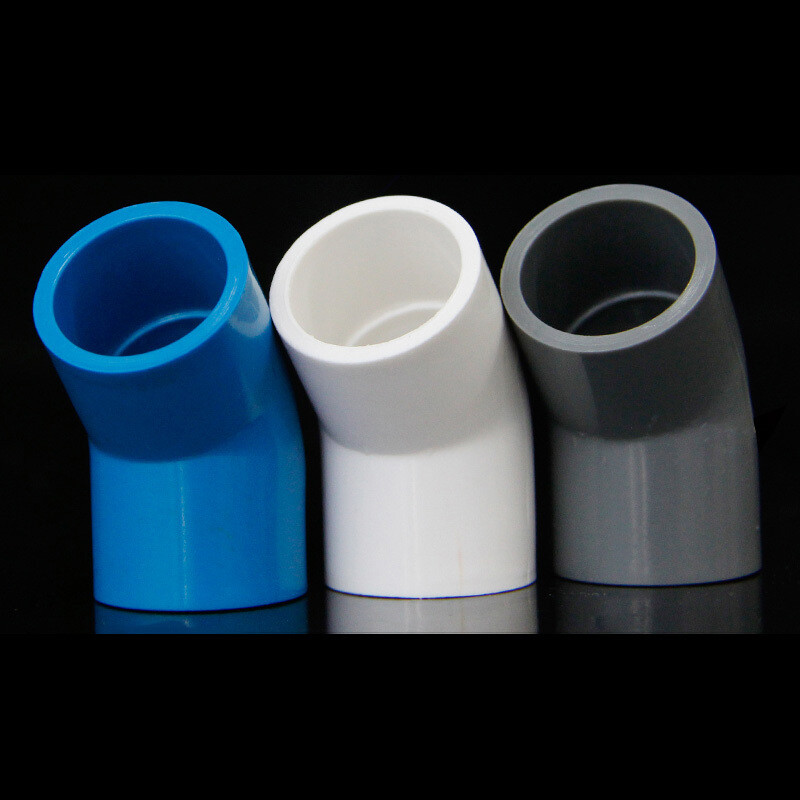 PVC 45° Elbow Pipe Fittings Water Supply Pipe Plumbing Aquarium Pond ID ...
