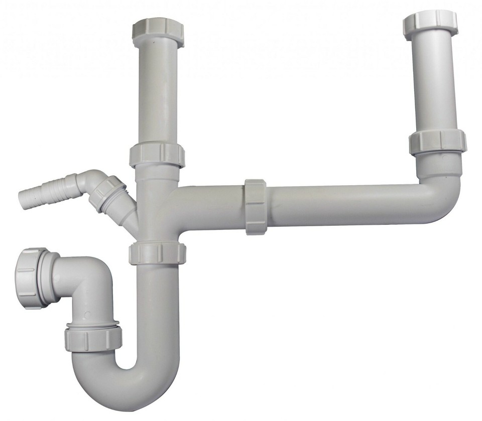 Kitchen Sink Waste Kit Double Sink for Double Bowled or 1 & a Half Bowl ...