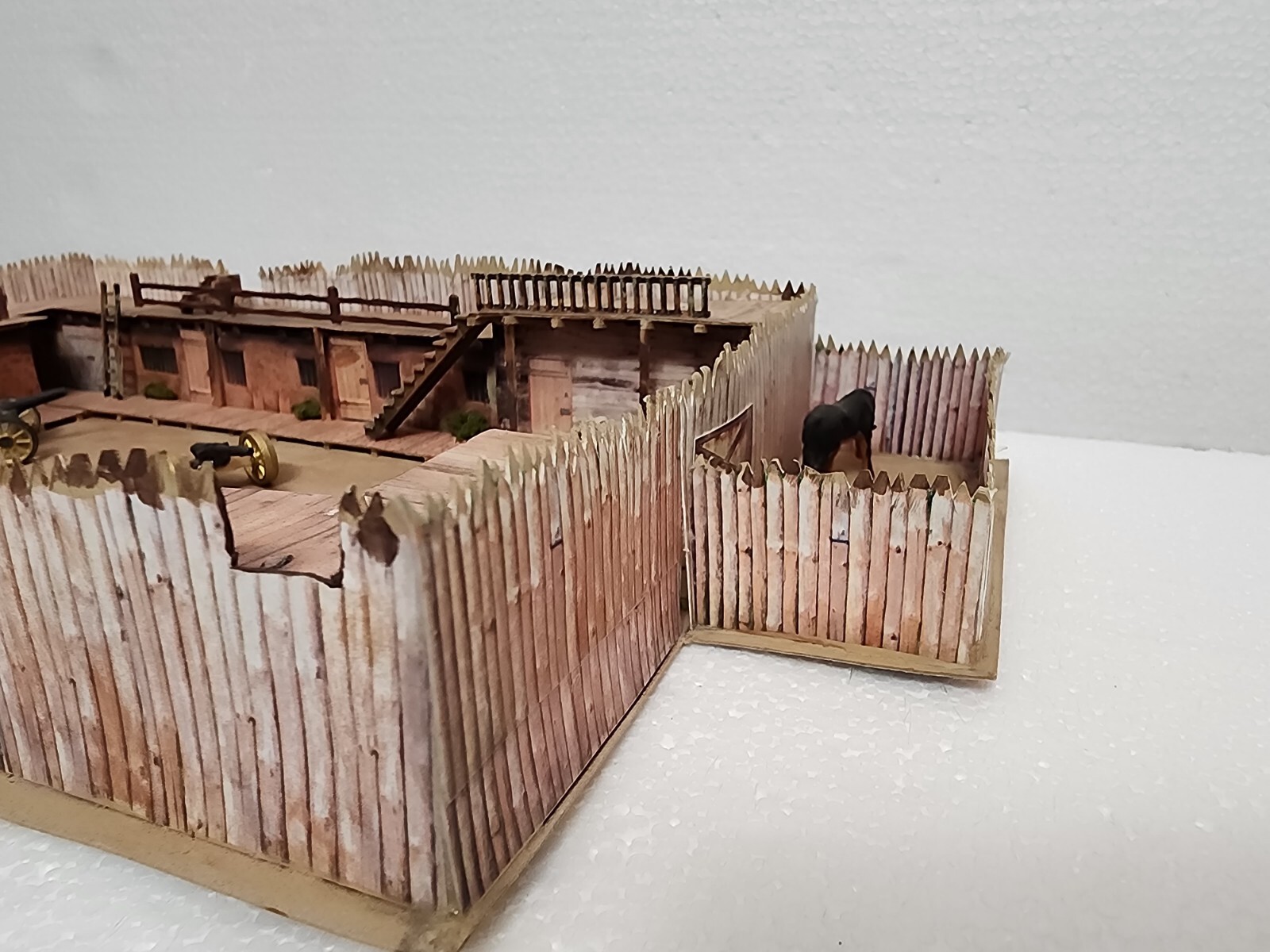 Custom HO Scale Western Army Fort - Papercraft & balsa diorama 12" x 7 ...