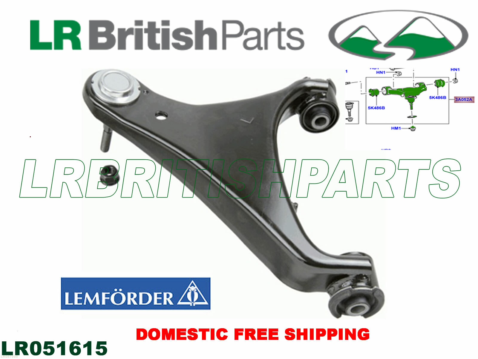 LAND ROVER FRONT CONTROL ARM UPPER LR4 LH NEW LR051615 | eBay