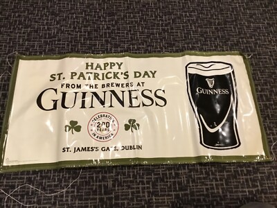 GUINNESS ST Patrick's Day 6 Foot Long Vinyl Banner Double Sided Brand ...