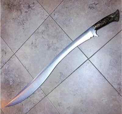 Custom Handmade 30 inches Carbon Steel Hunting Machete with leather ...