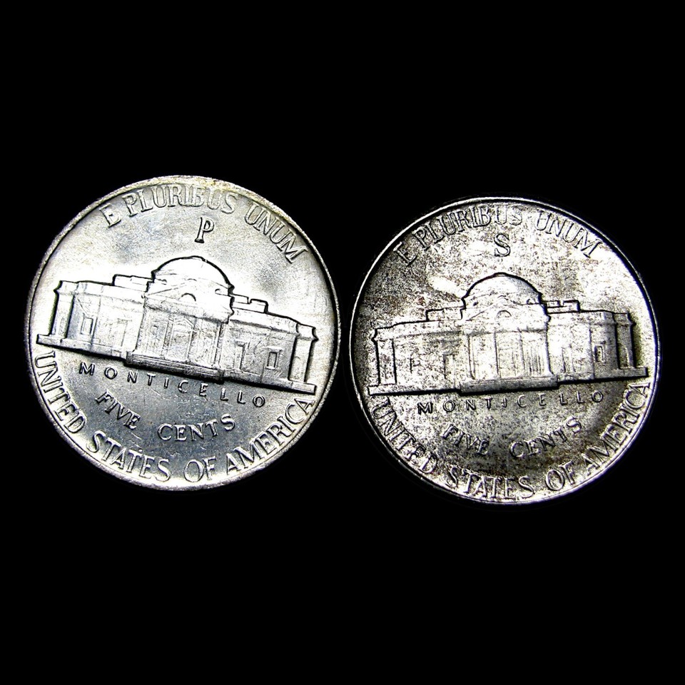 1944 1945-S Jefferson Nickel ---- Gem BU Stunning Coin Lot ---- #888E ...