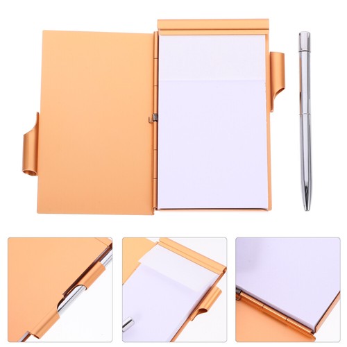 Simple Aluminum Alloy Notebook with Pen Small Pocket Notepad Small ...