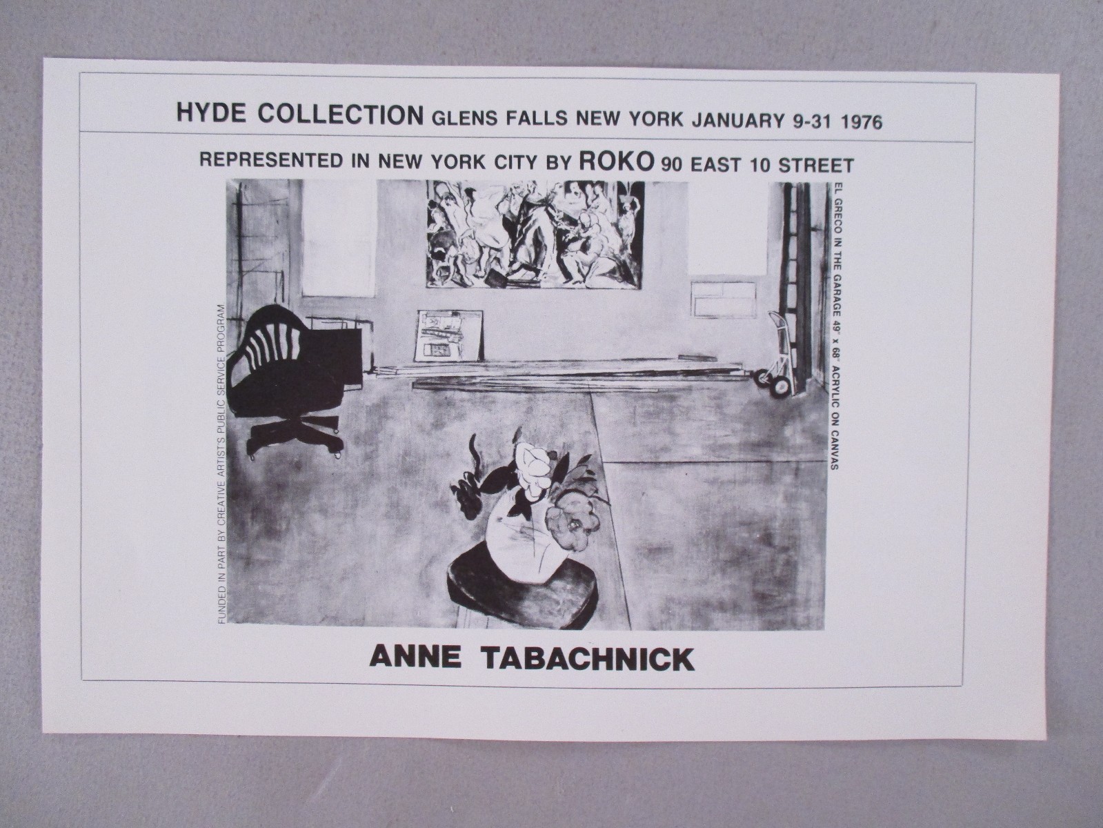 Anne Tabachnick Art Gallery Exhibit PRINT AD - 1975 | eBay