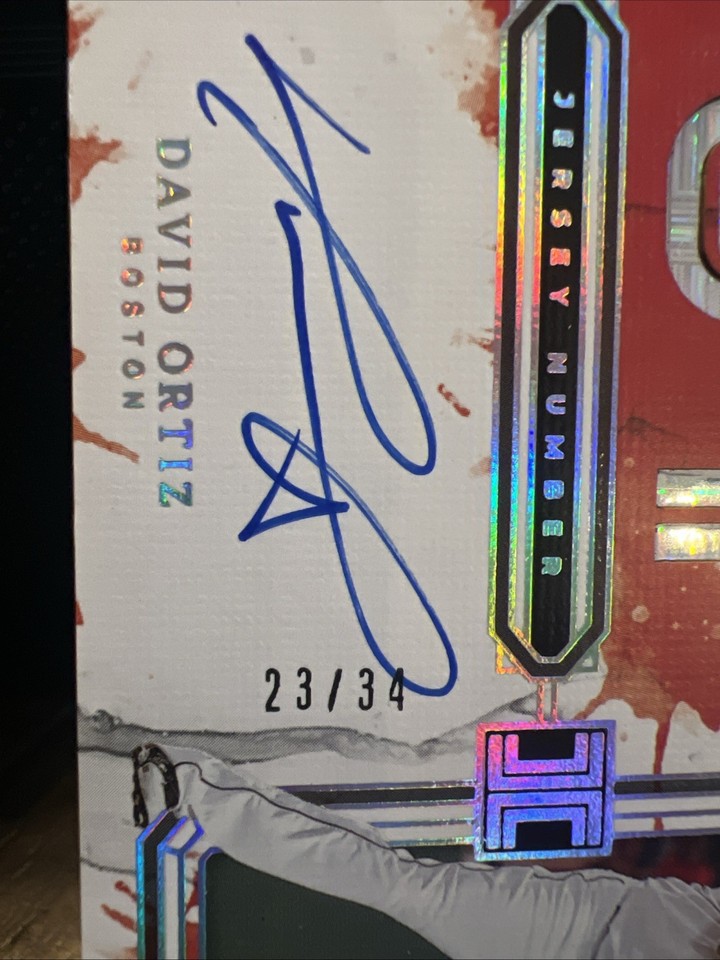 2025 Panini Impeccable Baseball “Jersey Number” David Ortiz 23/34 Auto ...