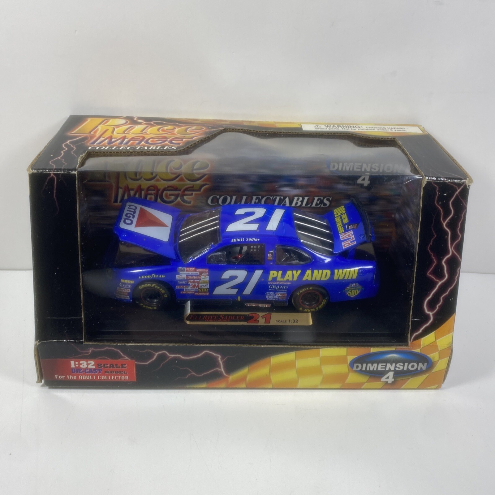 Elliott Sadler 21 Blue Citgo Ford Taurus 1:32 Die-Cast Model Race Image ...