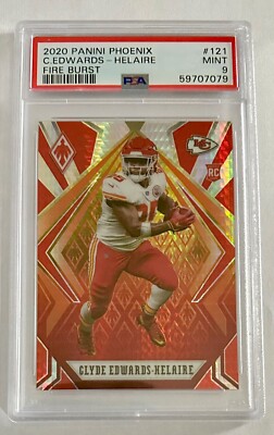 2020 Panini Phoenix Clyde Edwards-Helaire Fire Burst RC #121 PSA 9 | eBay
