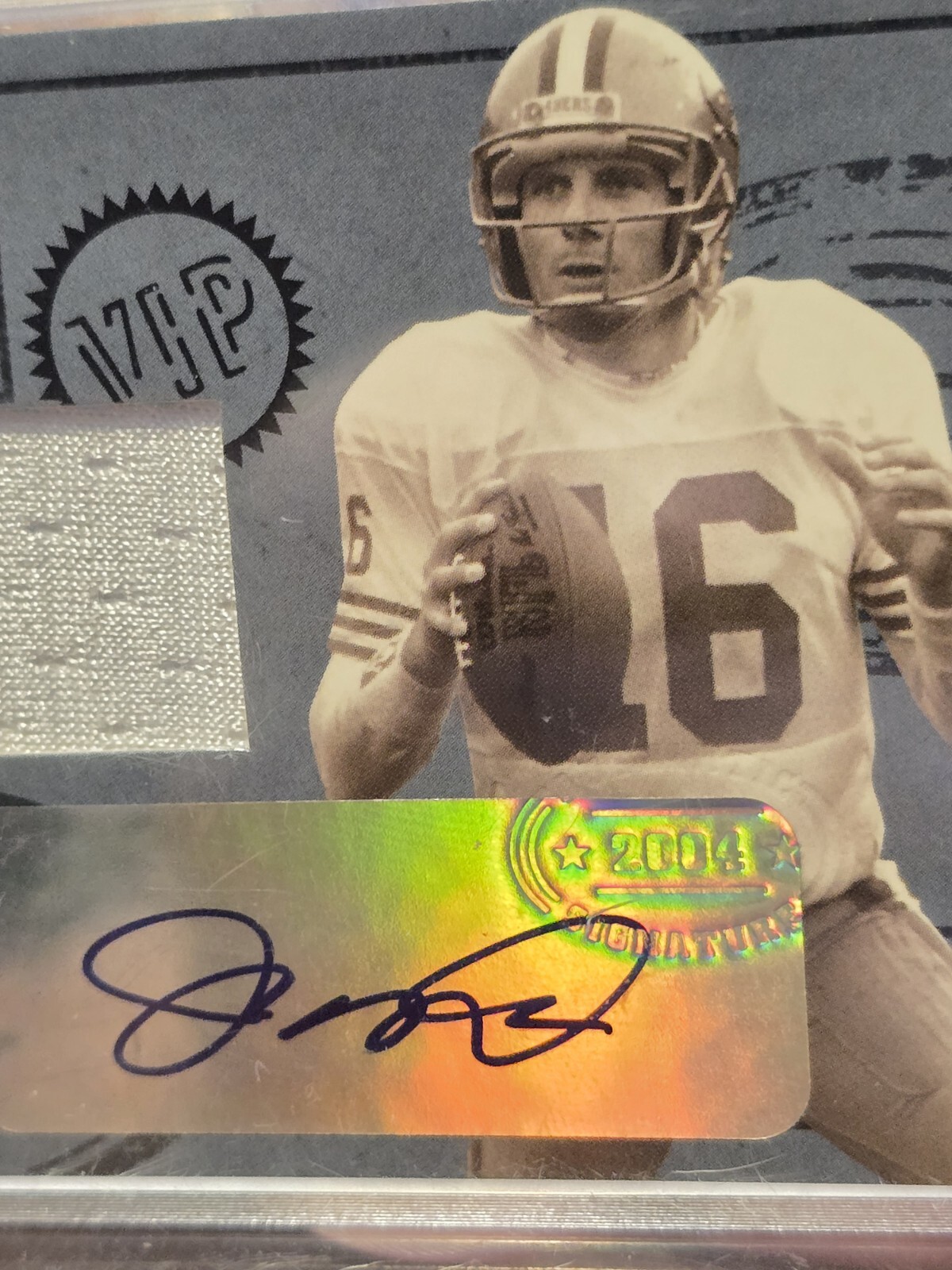 2004 RARE JOE MONTANA AUTO #5/25 Donruss Classics VIP GW Jersey ...