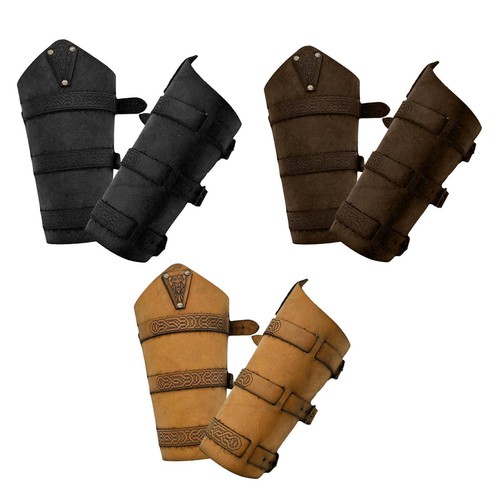 2x Arm Bracers Nordic Vintage Adult Gauntlet Arm Guards for Party Stage ...