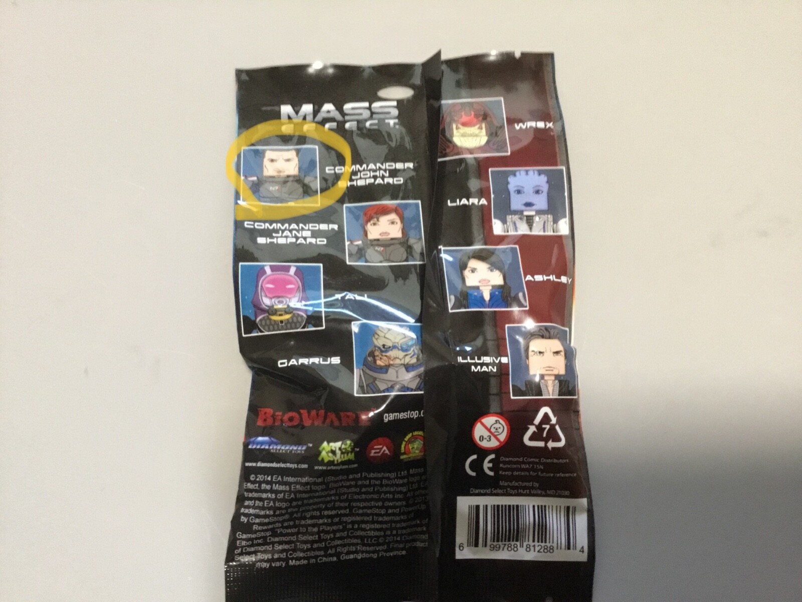 Mass Effect Blind Bag Minimates Commander John Shepard New Sealed | eBay