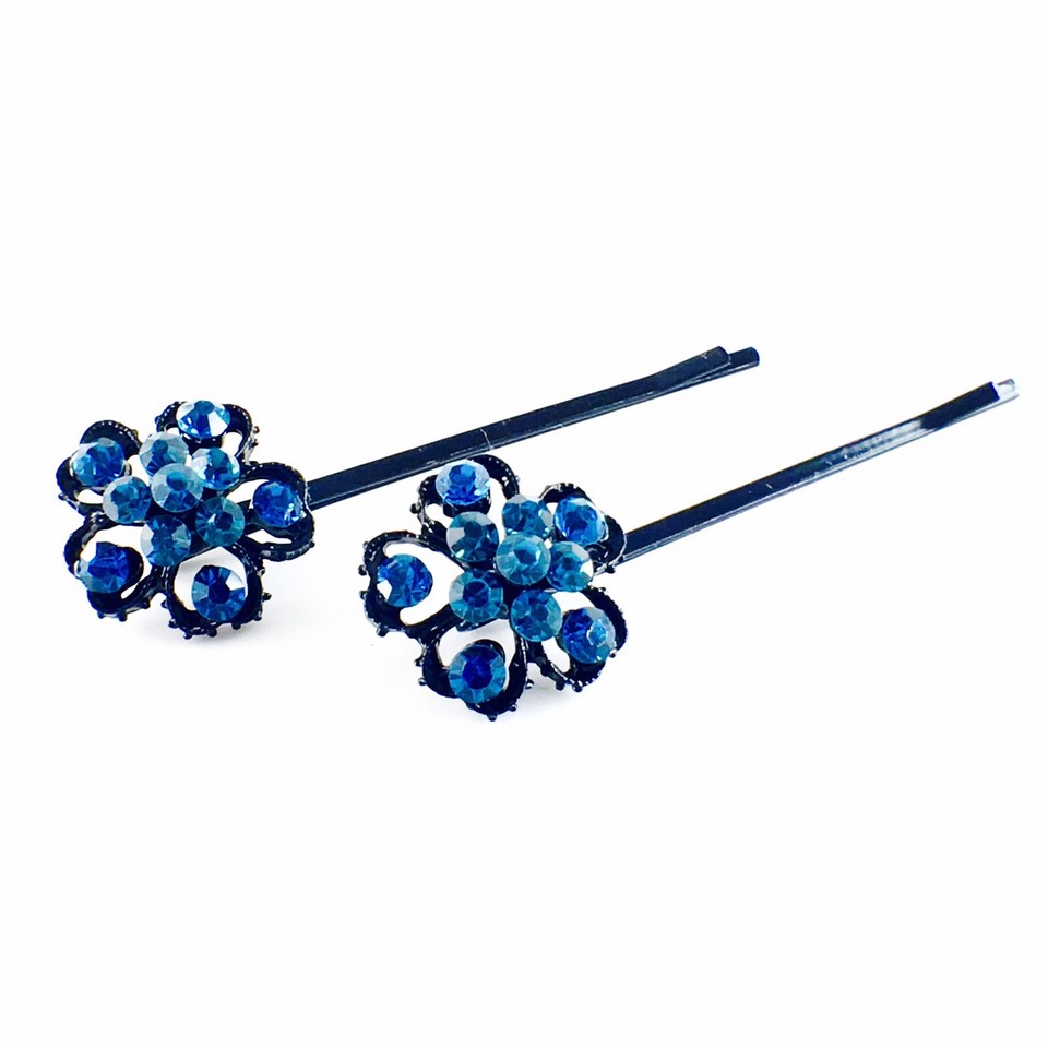 USA Bobby Pin Rhinestone Crystal Hair Clip Hairpin Jeweled Vintage ...