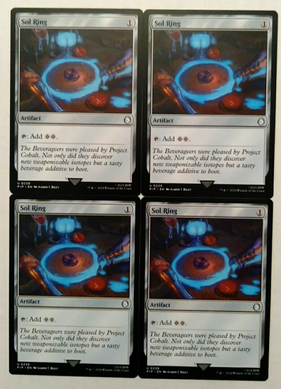 MTG 4x Sol Ring x4 - Fallout - Card # 239 - Uncommon - Near Mint (1x ...
