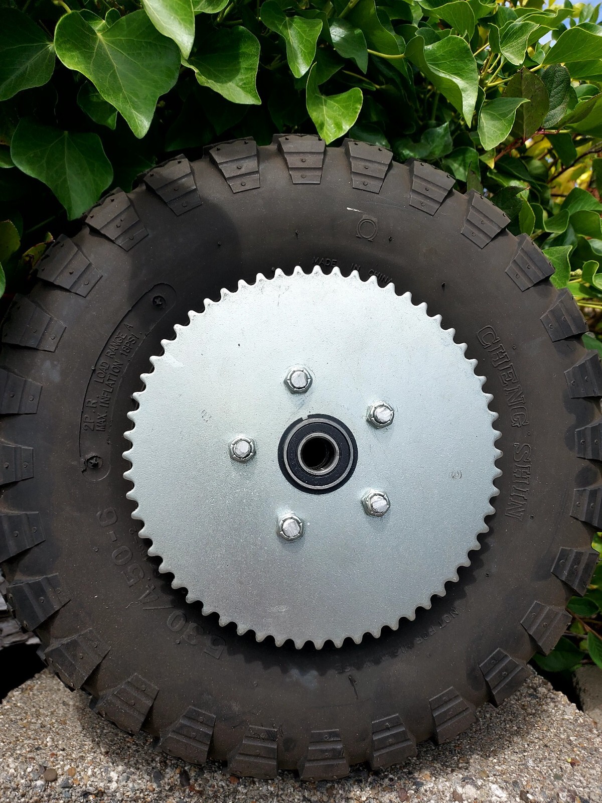 Astro 6" ALLOY 2 PC Wheel MiniBike CHEN SHINN TIRE #35 SPROCKET 5/8 ...