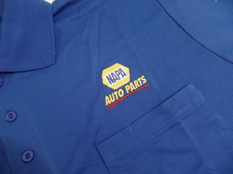 NAPA AUTO PARTS Embroidered Unisex Royal Blue Polo Style Uniform Shirt ...