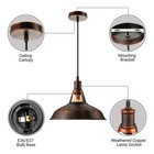 Farmhouse Industrial Dome Pendant Light Vintage Rustic Barn Ceiling ...