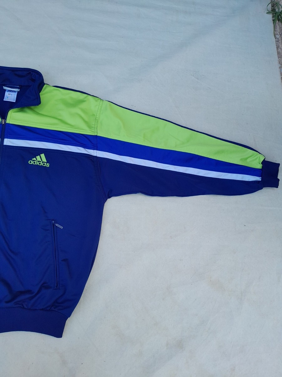 Vintage adidas Track Jacket Men's Medium Blue Green Zip Vintage adidas Track Jacket Men's Medium Blue Green Zip