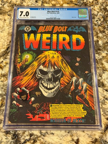 Blue Bolt #115 CGC 7.0 1952 Iconic L.B. Cole Horror Cover Grail Pre ...