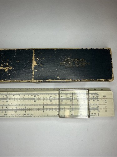 Vintage Slide Rule SUN Hemmi Darmstadt Japan NO. P130 With Original ...