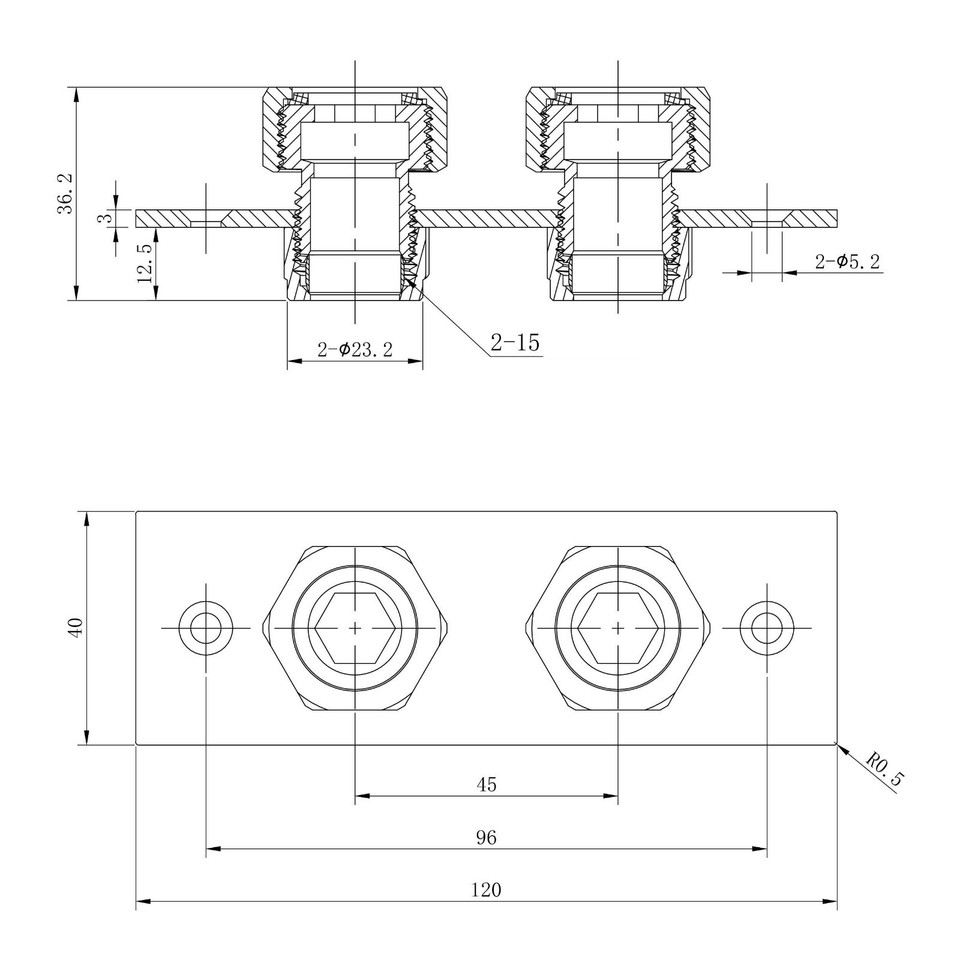Black Thermostatic Douche Fixing Bracket Back Plate - Wall Mounted ...