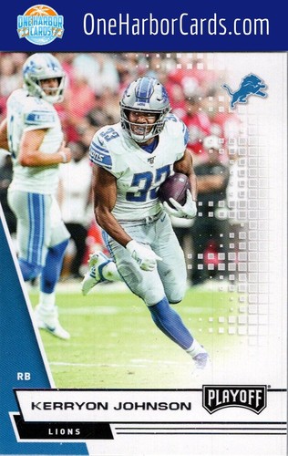 2020 Panini Playoff Detroit Lions #168 Kerryon Johnson | eBay
