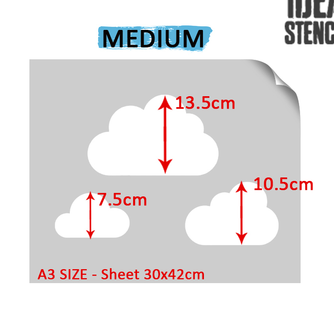 Cloud STENCIL. Nursery Sky DECORATING. Kids Home WALL DECOR. Painting ...