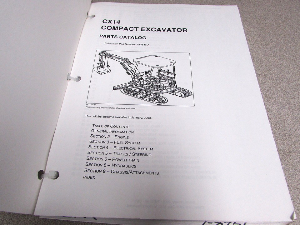 Case CX14 Compact Excavator Parts Catalog Manual 7-8751 2003 | eBay