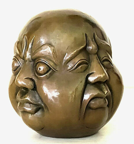 Classic handwork statue tibet Tribal 4 Face expression Copper Buddha | eBay
