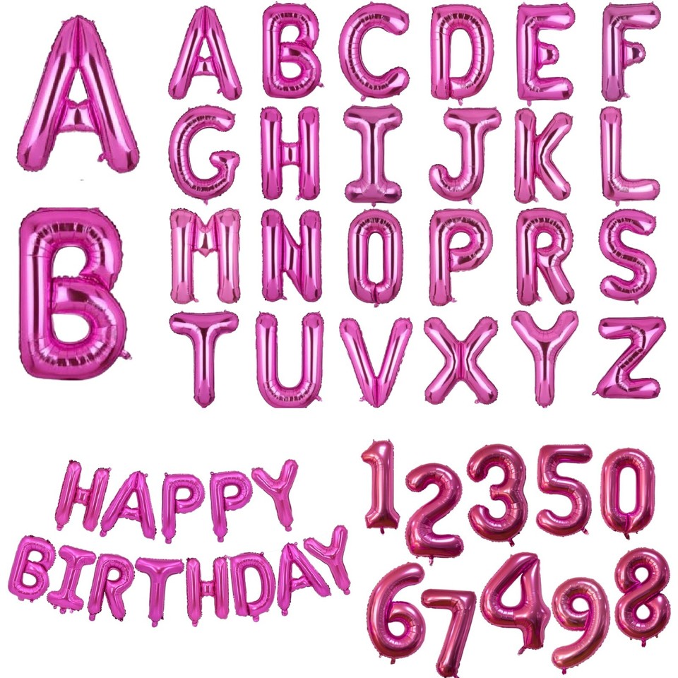 Alphabet A-Z Letters Foil Balloons Air Birthday Name /Words Party ...