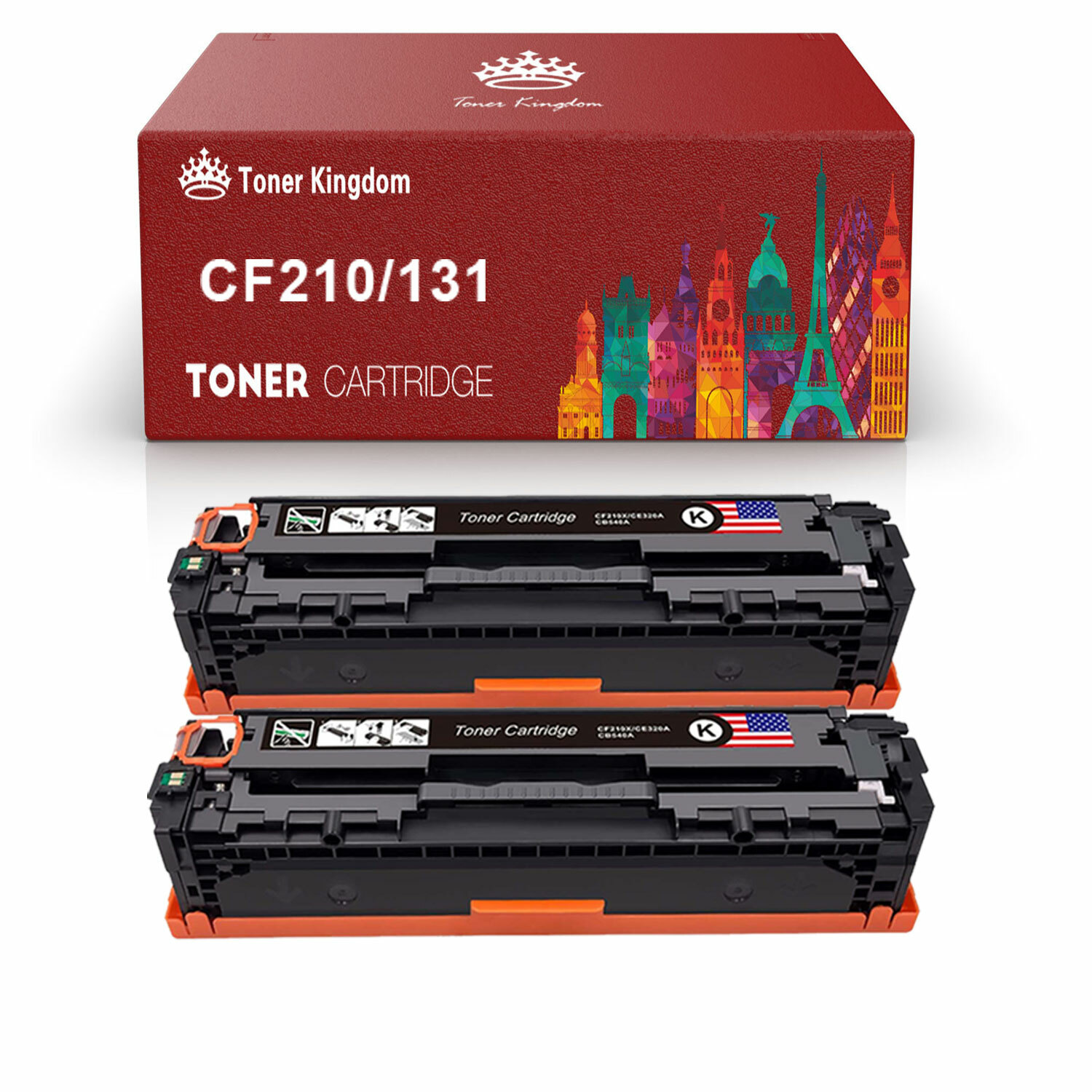 Multi Pack Toner Cartridges Lot Compatible for HP CB540A CE320A CF210A ...