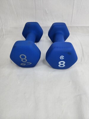 2 - 8 lb Embark Neoprene Hex Dumbbell Hand Weight Pair Set = 16 lb ...