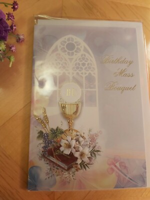 "Birthday Mass" Mass Card Card - Christian Greeting Card 11.5x17cm ...