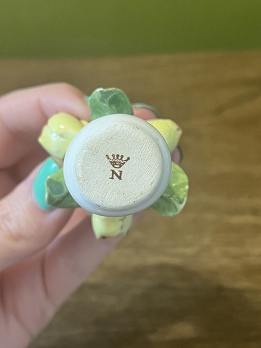 Vintage German Flower Bouquet Figurine Marked 5 Prong Crown Over N | eBay