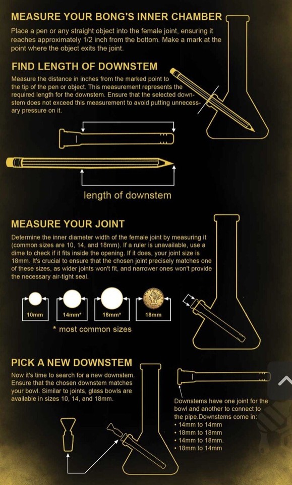 3” Inch 5-Arm Tree Perc Glass Downstem 14mm Glass Bong Bubbler Water ...