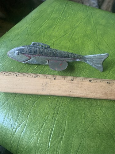 VINTAGE METAL Early SPEARING FISH DECOY Folk Art Great Look Minnesota ...