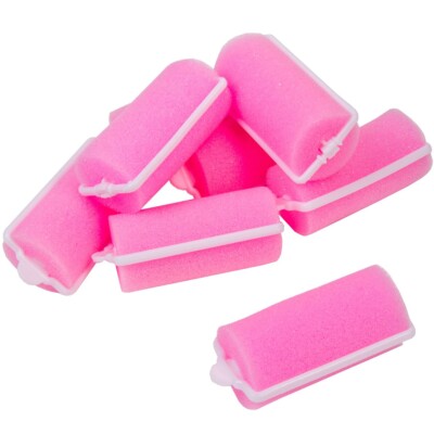 16 x Large Sponge Hair Rollers Salon Quality Styling Waves Curl Set ...