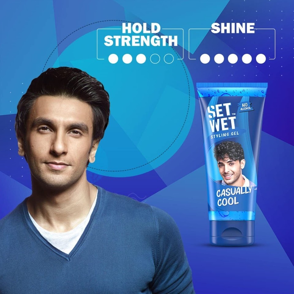 Set Wet Styling Hair Gel for Men - Casually Cool, 50ml Medium Hold ...