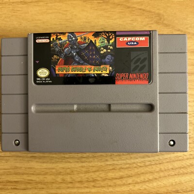 SNES Super Nintendo Super Ghouls 'N Ghosts Vintage Cartridge Only ...