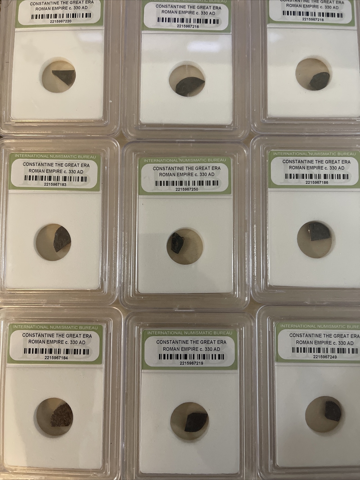 CONSTANTINE THE GREAT ERA ROMAN EMPIRE C. 330 AD CLIPPED INB SLAB COIN ...