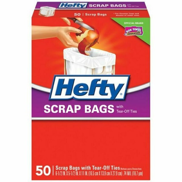 Hefty Scrap Bags with Tear-Off Ties - White, 50 Pieces for sale online | eBay