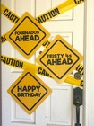 JAYD Products, Caution Party Signs for a 4 Year Old Birthday Party ...