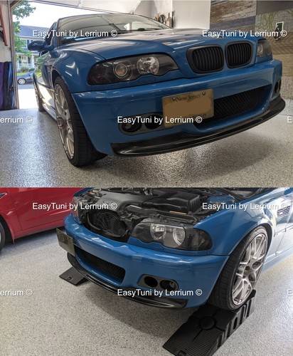BMW E46 M3 front splitter CSL lip spoiler gloss, abs plastic, video ...