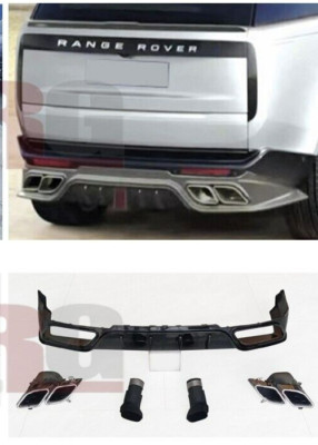 for 2023-2025 Land Rover Range Rover Vogue rear lip diffuser + exhaust ...