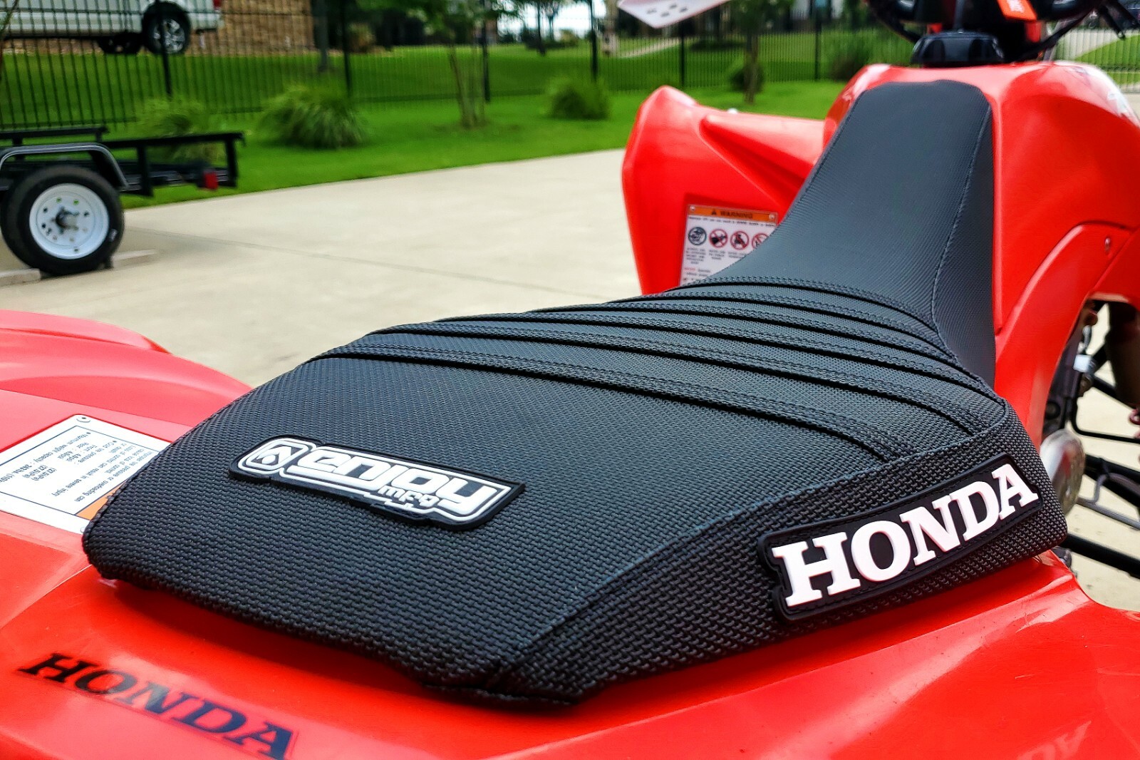 2008-2018 Honda TRX 400EX Seat Cover | ALL BLACK / BLACK RIBS | Genuine ...