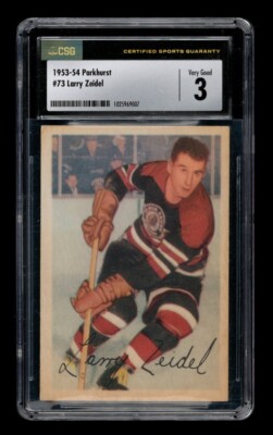 1953-54 Parkhurst Set-Break # 73 Larry Zeidel CSG 3 VERY GOOD | eBay