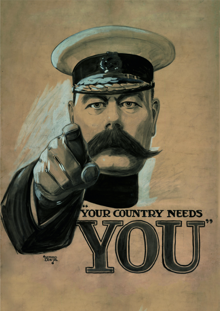 Vintage WW1 Lord Kitchener Britons Your Country Needs You Poster Print ...